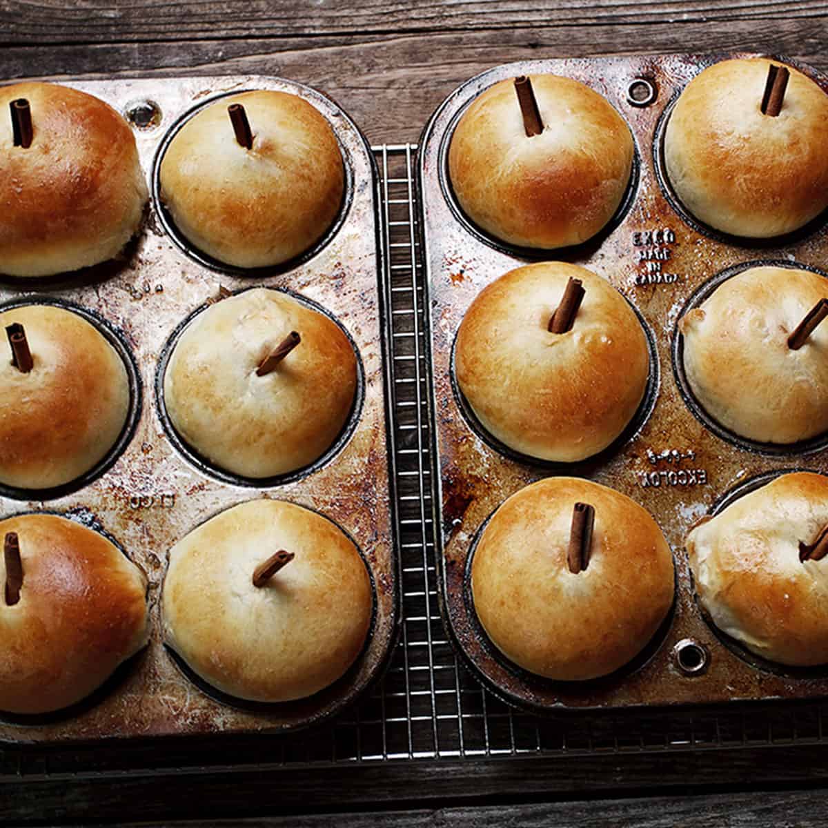 Apple Cinnamon Apple Buns - Seasons and Suppers