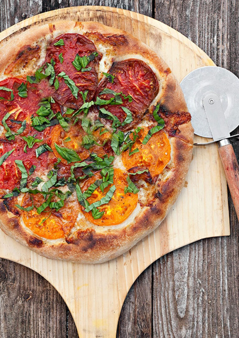Heirloom Tomato Pizza - Seasons and Suppers