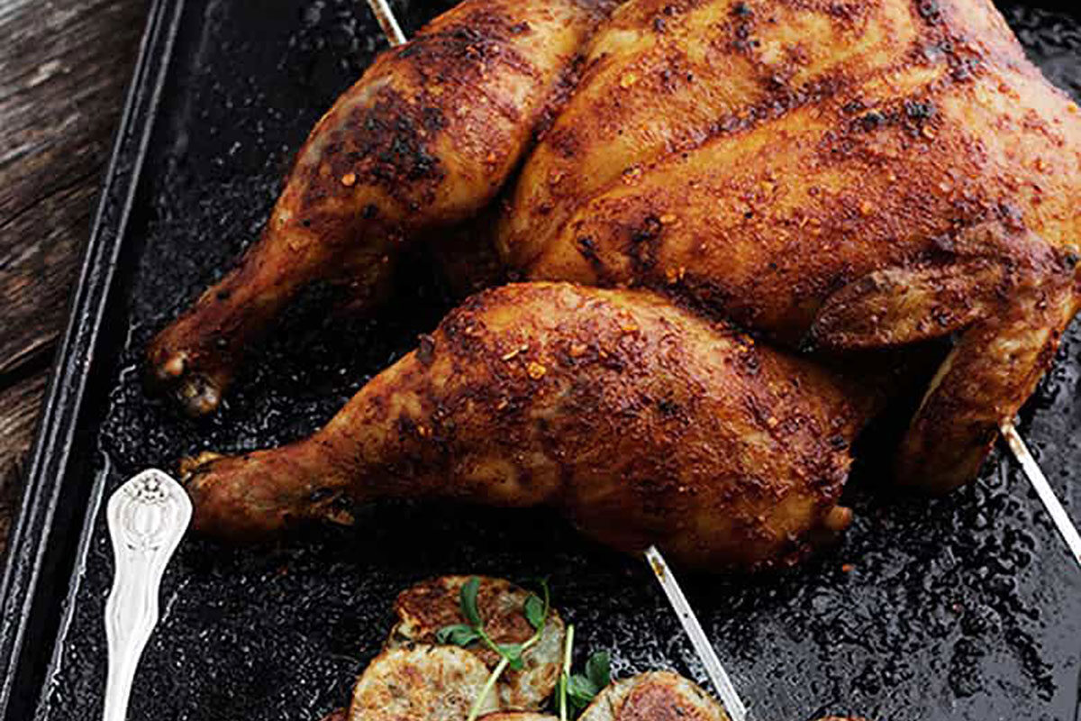 Piri Piri Chicken with Potatoes and Green Chilli Dressing