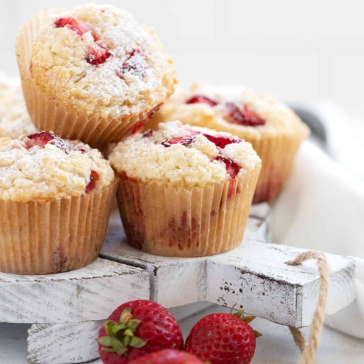 Strawberry Shortcake Muffins - Seasons and Suppers