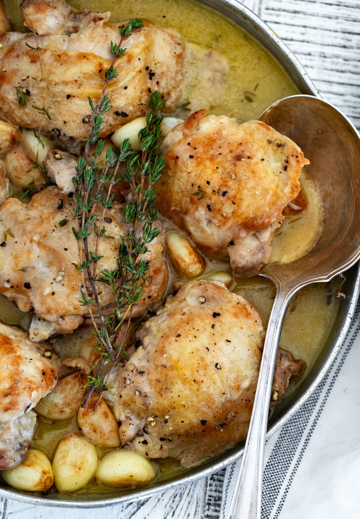 Rustic Chicken with Garlic Gravy - Seasons and Suppers