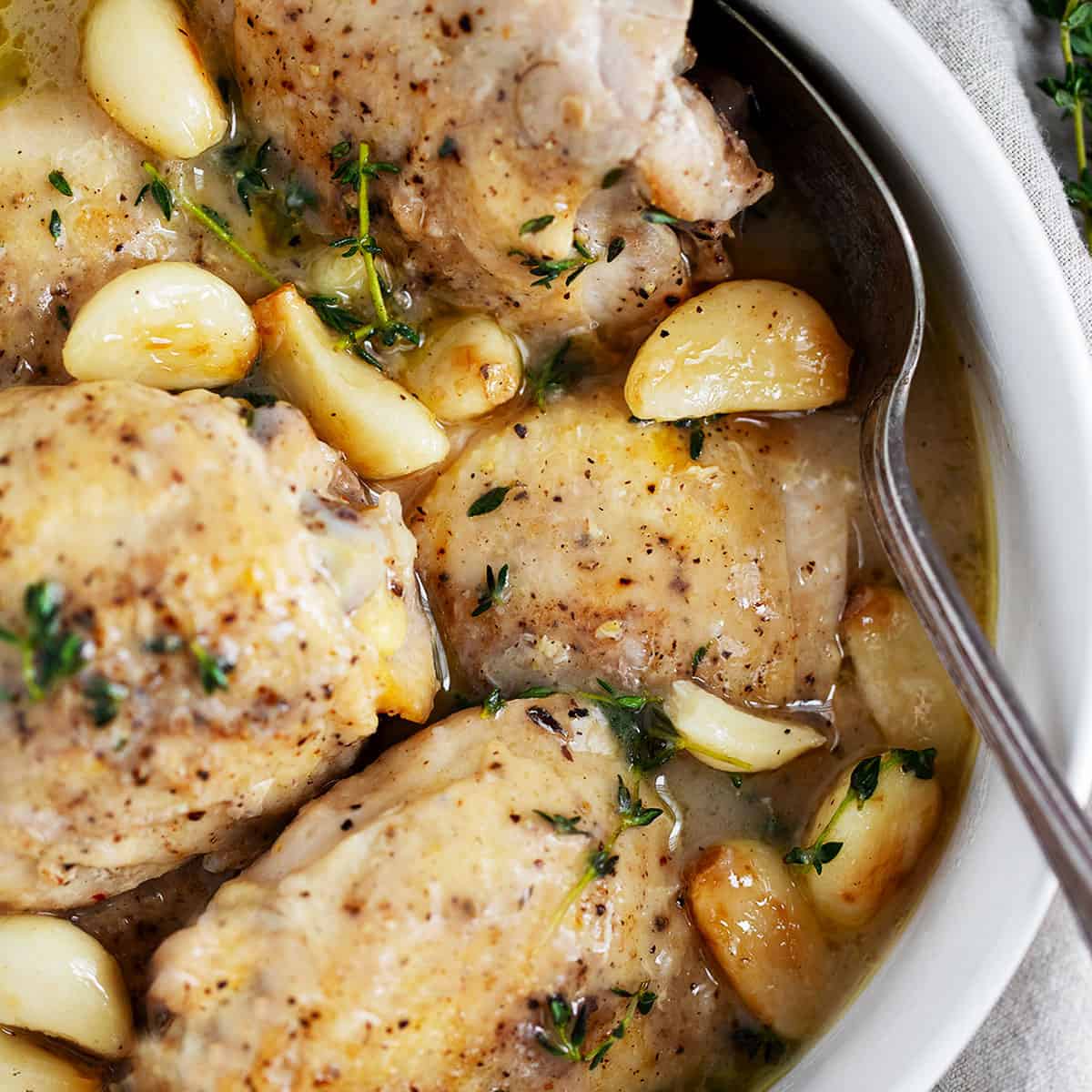Rustic Garlic Chicken and Gravy - Seasons and Suppers