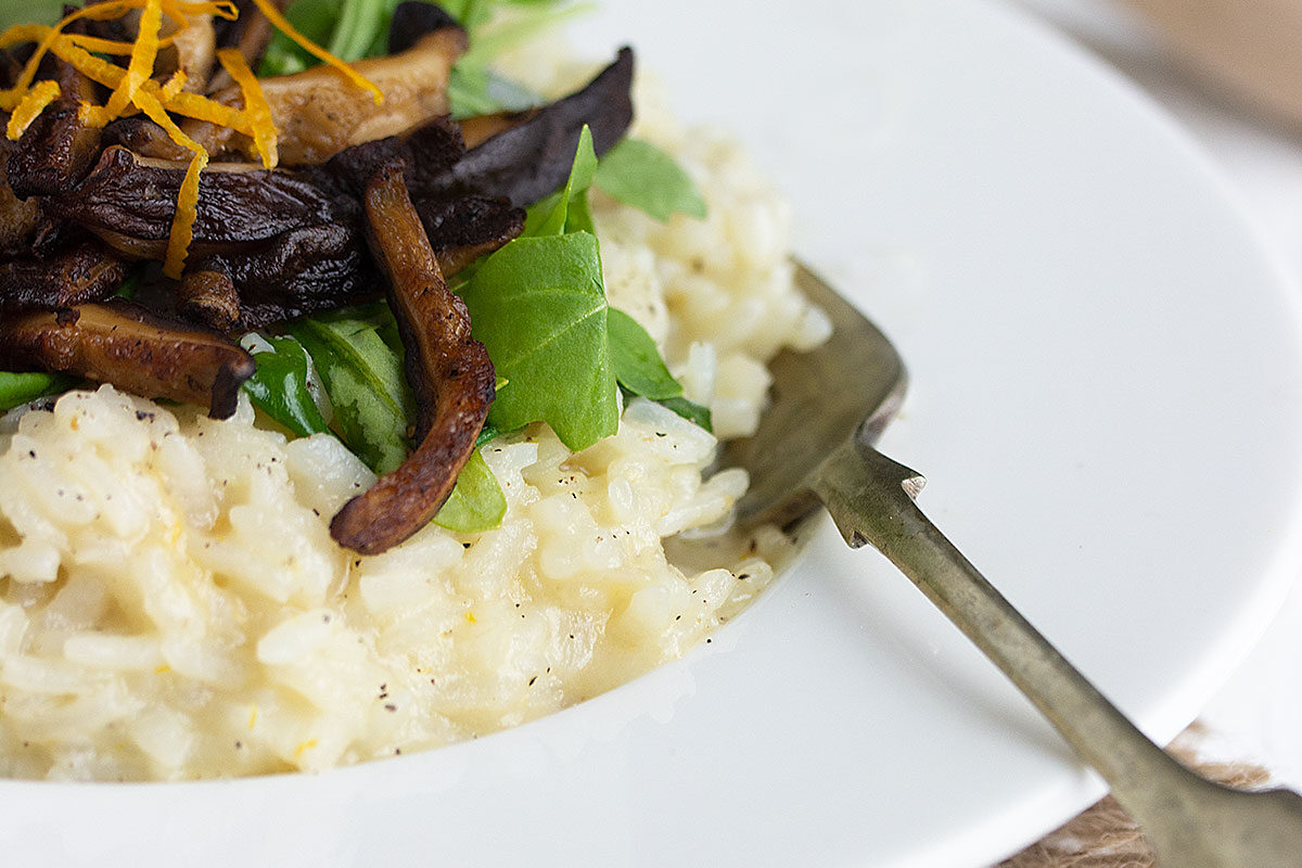 Lemon Risotto with Shiitake Mushrooms - Seasons and Suppers