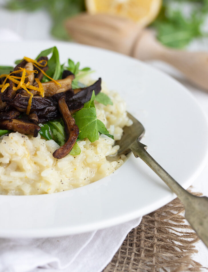 Lemon Risotto with Shiitake Mushrooms - Seasons and Suppers