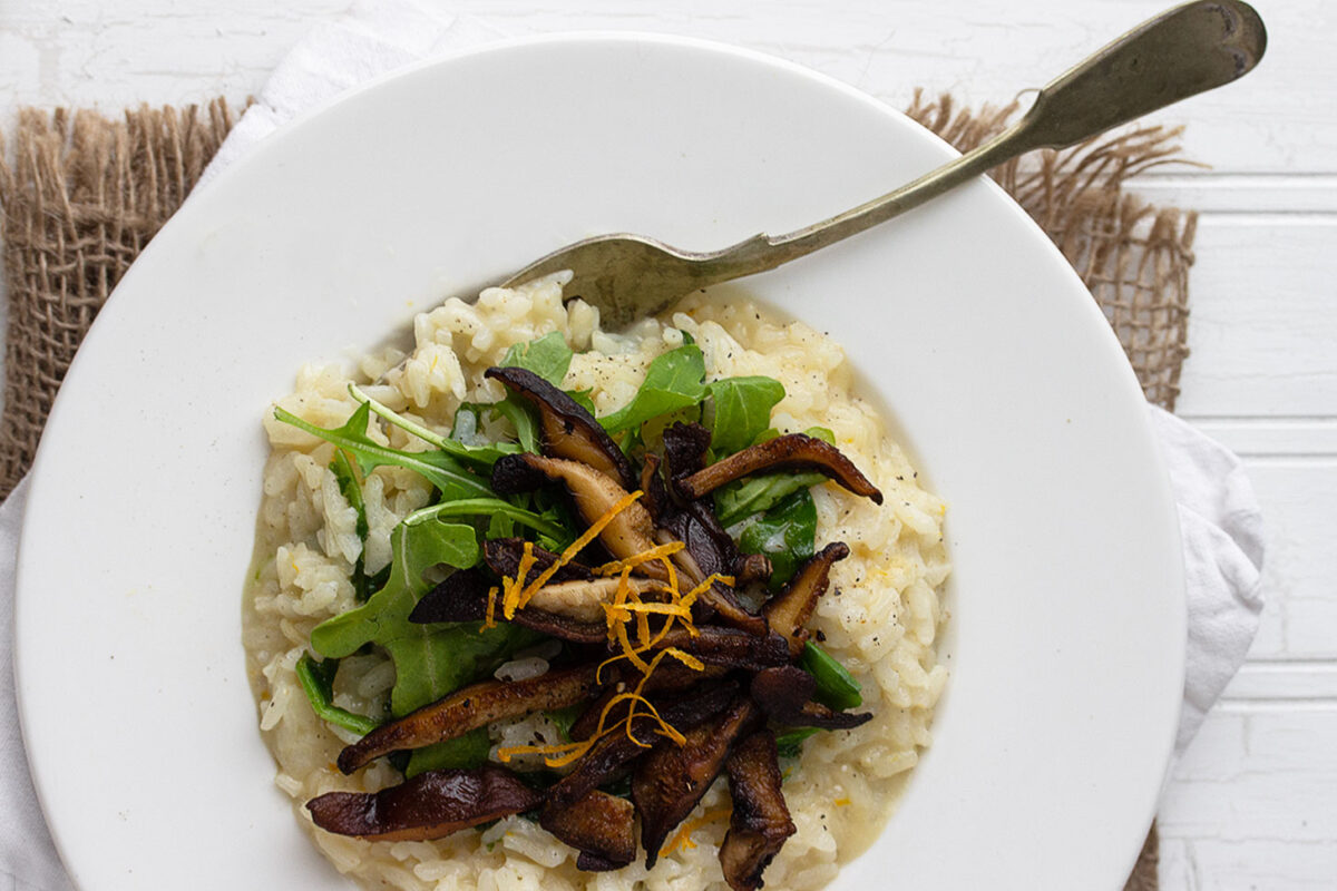 Lemon Risotto with Shiitake Mushrooms - Seasons and Suppers