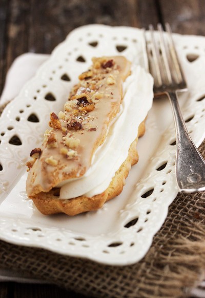 Maple Glazed Eclairs - Seasons and Suppers