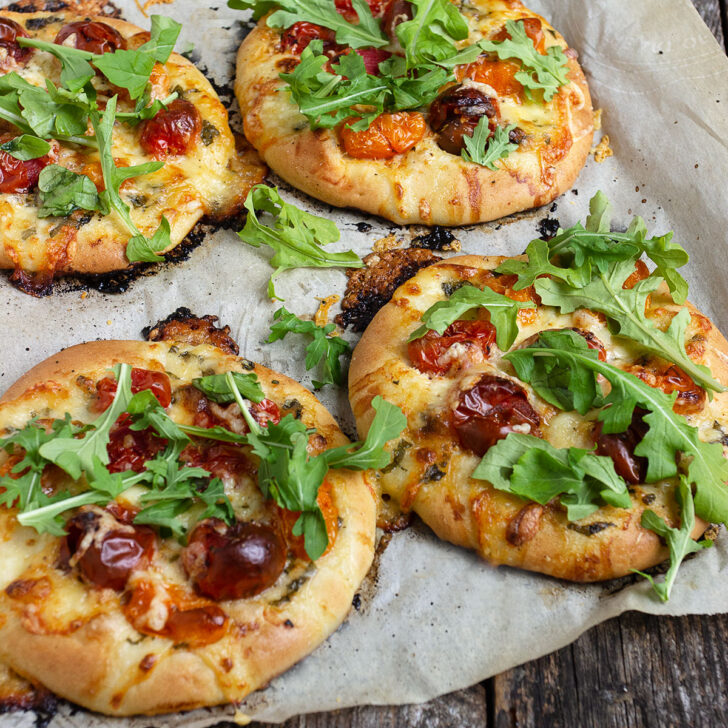 Mini Cherry Tomato and Bocconcini Pizza - Seasons and Suppers