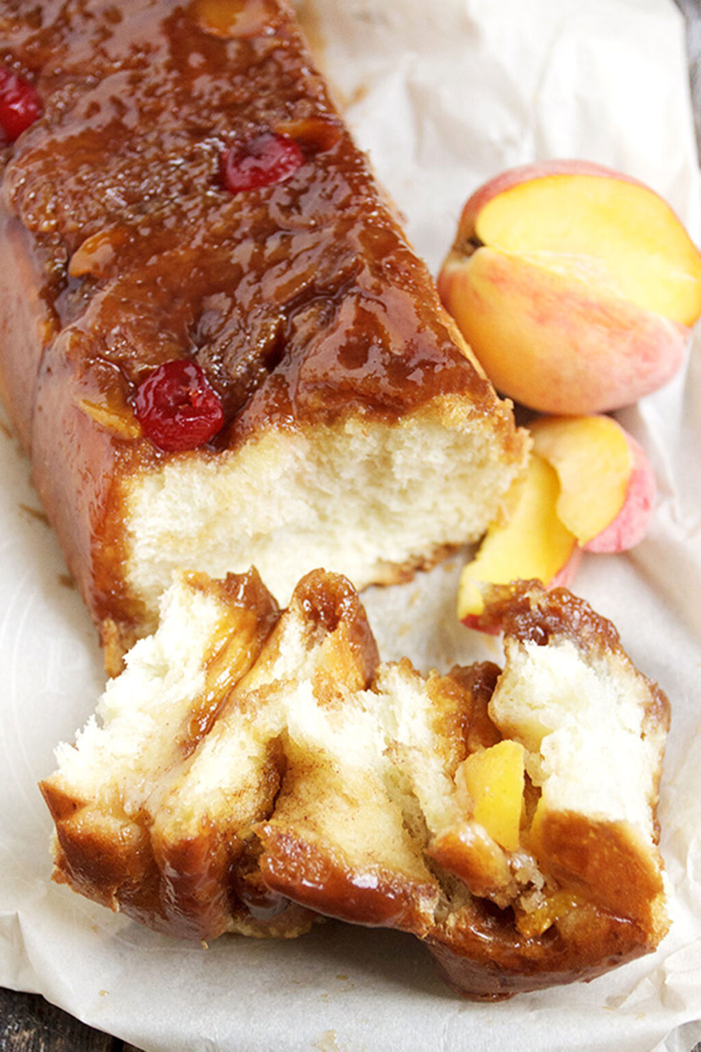 Peach Sticky Buns - Seasons and Suppers