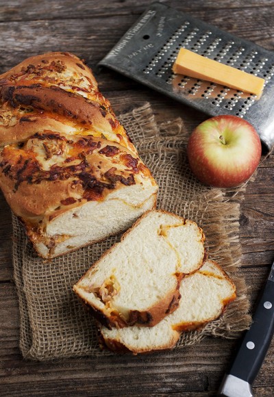 Twisted Apple Cheddar Bread - Seasons and Suppers