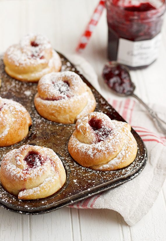Raspberry Jam Buns - Seasons and Suppers