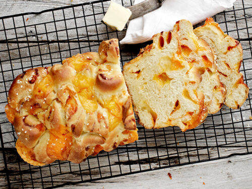 Chunky Cheddar Cheese Bread - Seasons and Suppers