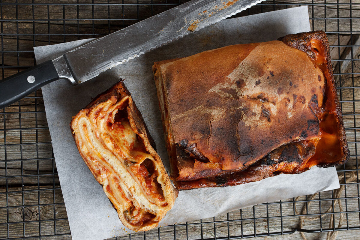 Italian Scaccia (Lasagna Loaf) - Seasons and Suppers