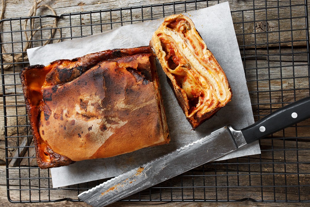Scaccia Lasagna Loaf - Seasons and Suppers