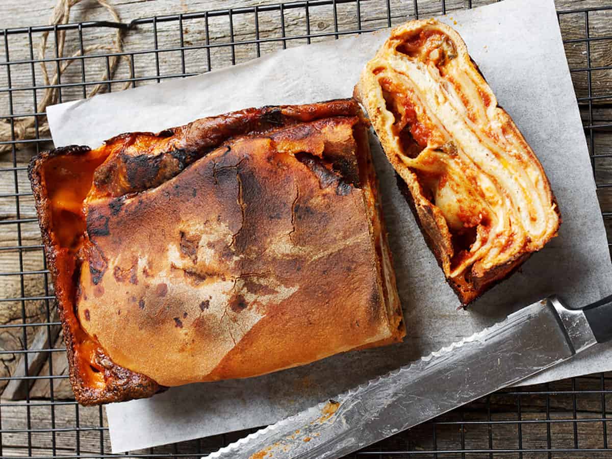 Scaccia Lasagna Loaf - Seasons and Suppers