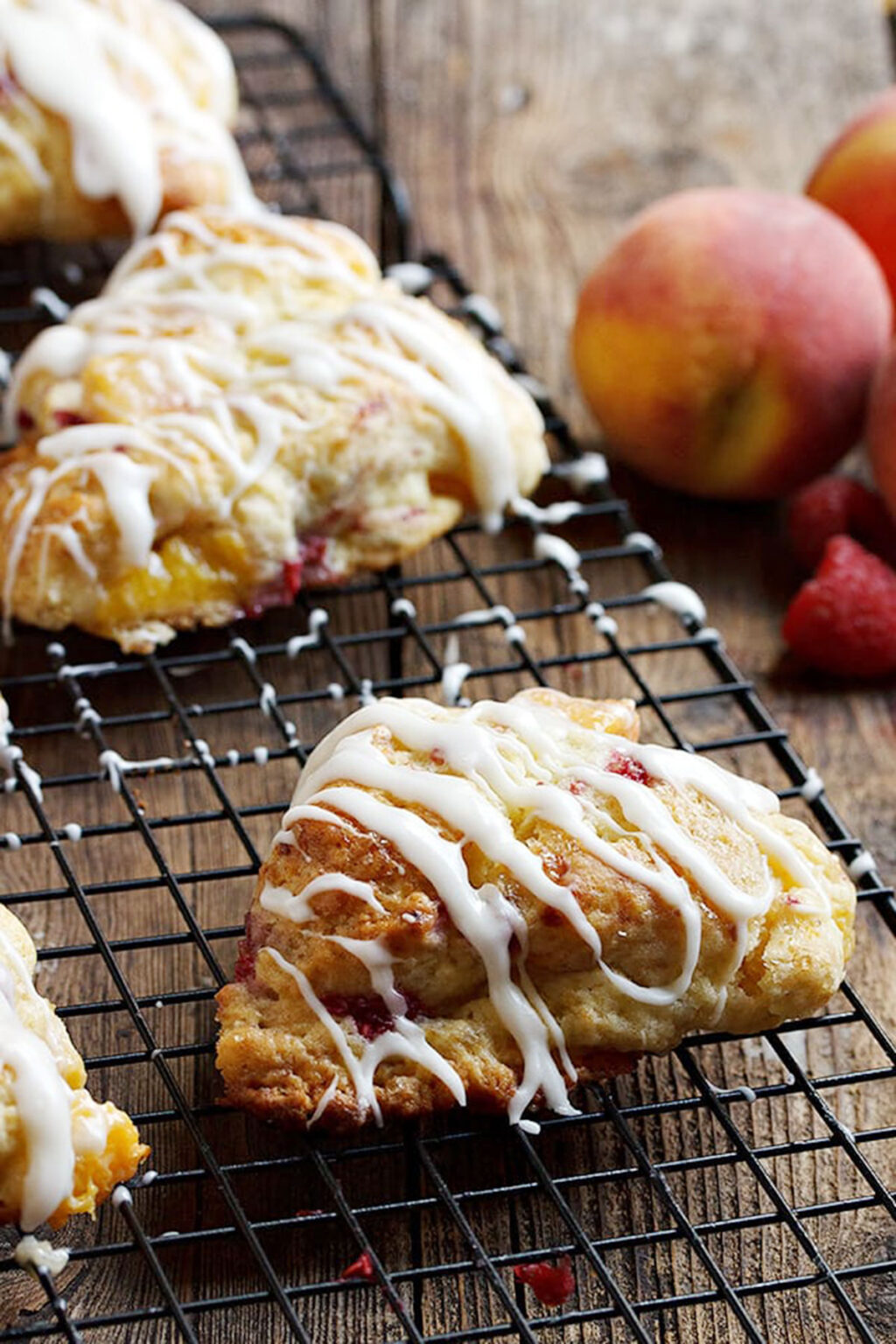 Peach Raspberry Scones - Seasons and Suppers