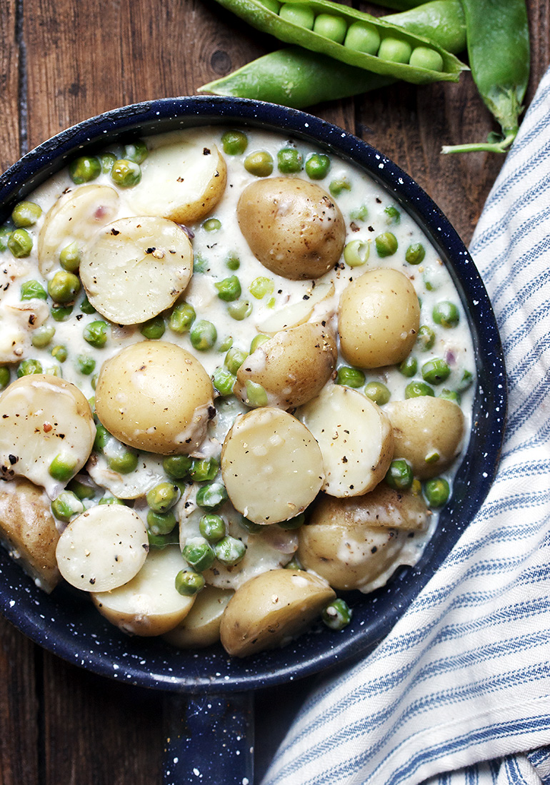 Creamed Peas and Potatoes - Seasons and Suppers