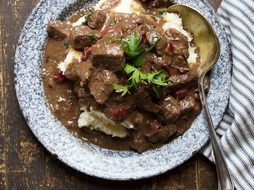 Braised Beef Stew with Cranberries - Seasons and Suppers