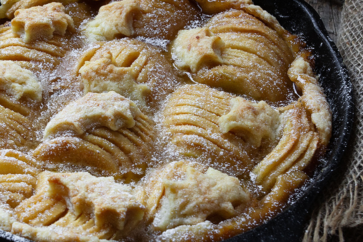 Cast Iron Skillet Spiral Apple Pie - Seasons and Suppers