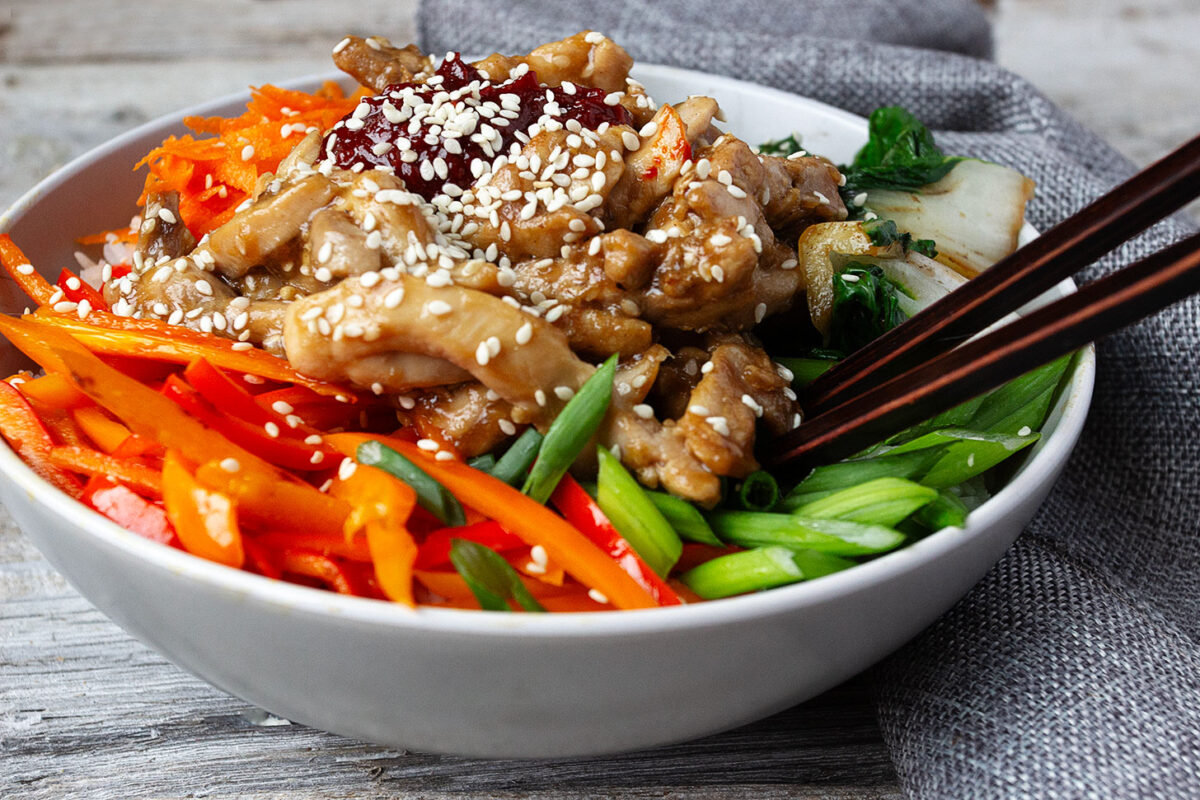 Fast and Easy Chicken Bibimbap - Seasons and Suppers