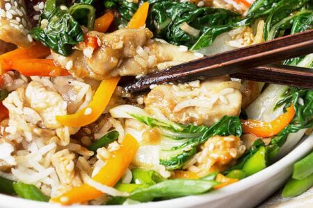Fast and Easy Sesame Chicken Bibimbap - Seasons and Suppers