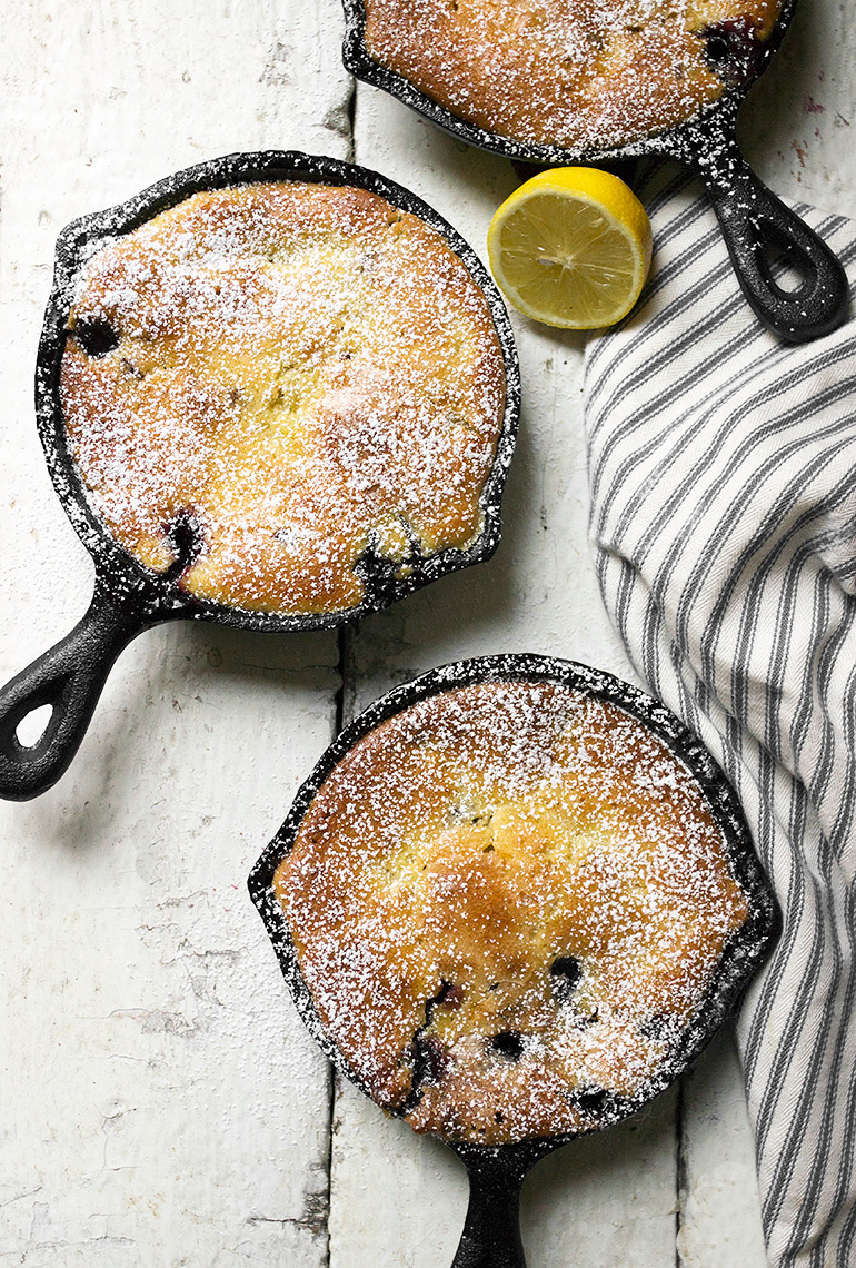 Blueberry Lemon Pudding Cake - Seasons and Suppers
