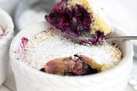 Blueberry Pudding Cake - Seasons and Suppers