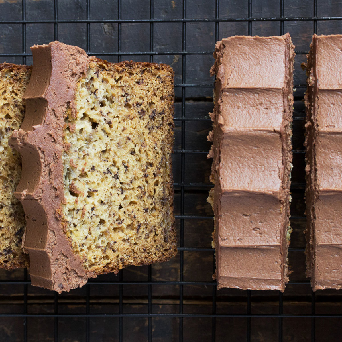 Chocolate Frosted Banana Bread | Seasons and Suppers