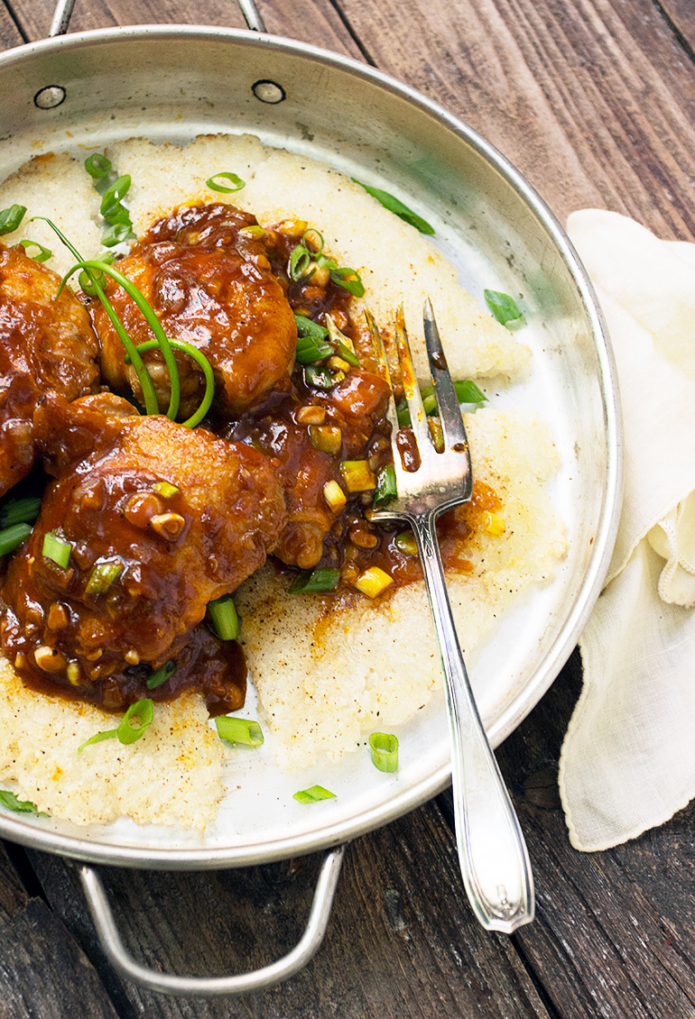Spicy Korean Chicken with Crispy Rice - Seasons and Suppers