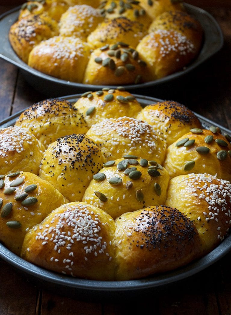Pumpkin Dinner Rolls - Seasons and Suppers