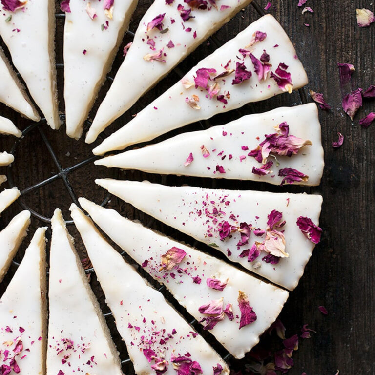 Vanilla Rose Shortbread Cookies - Seasons and Suppers