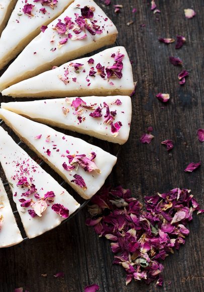 Vanilla Rose Shortbread Cookies - Seasons and Suppers