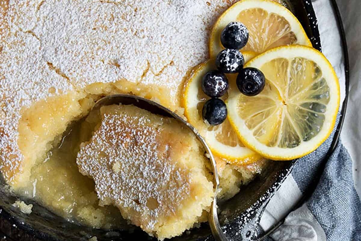 Lemon Cake and Sauce - Seasons and Suppers