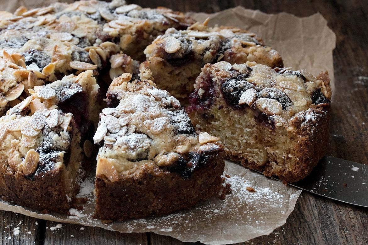 Cherry Almond Coffee Cake - Seasons and Suppers