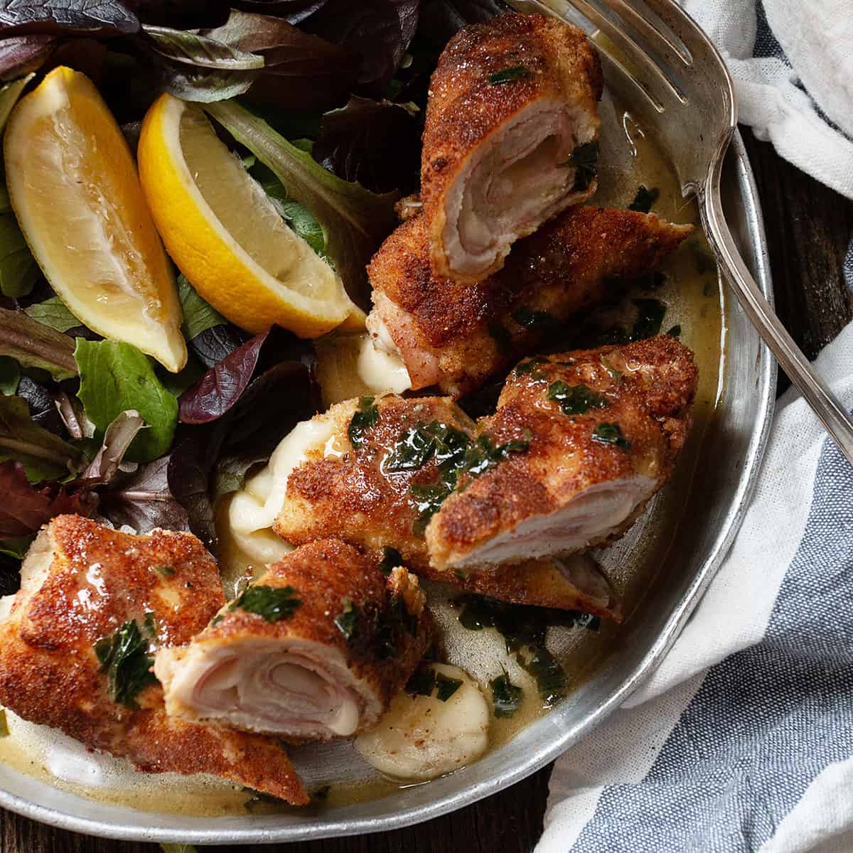 Baked Pork Cordon Bleu Recipe Travis Mayfield Deconstructed Chicken