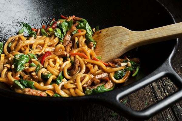 20-Minute Spicy Pork Udon Stir Fry - Seasons and Suppers