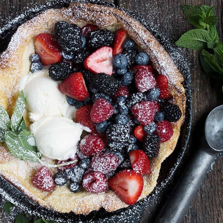 Fresh Fruit Dutch Baby - Seasons and Suppers