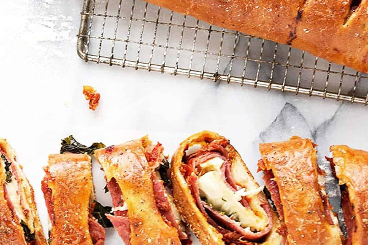 Stromboli with Sundried Tomatoes and Basil - Seasons and Suppers