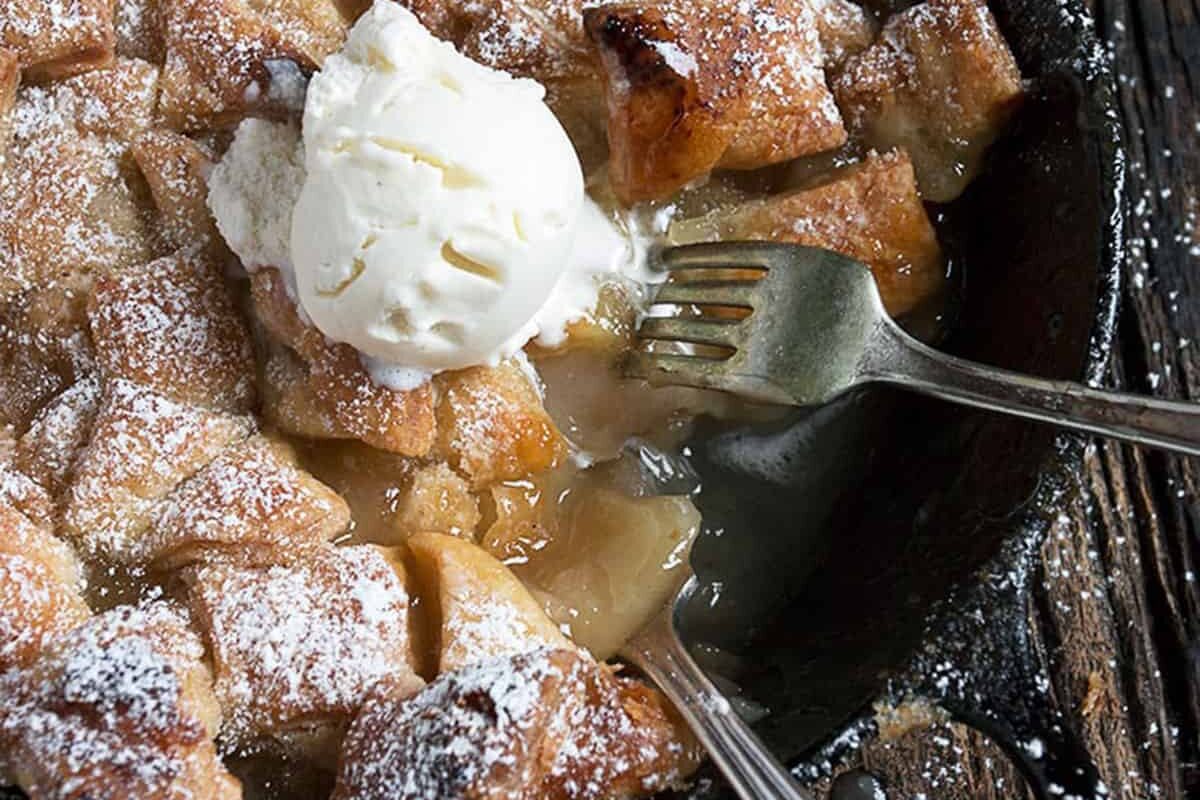 Cast Iron Skillet Apple Pan Dowdy - Seasons and Suppers