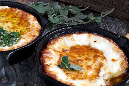 Melted Provolone Cheese Provoleta - Seasons and Suppers