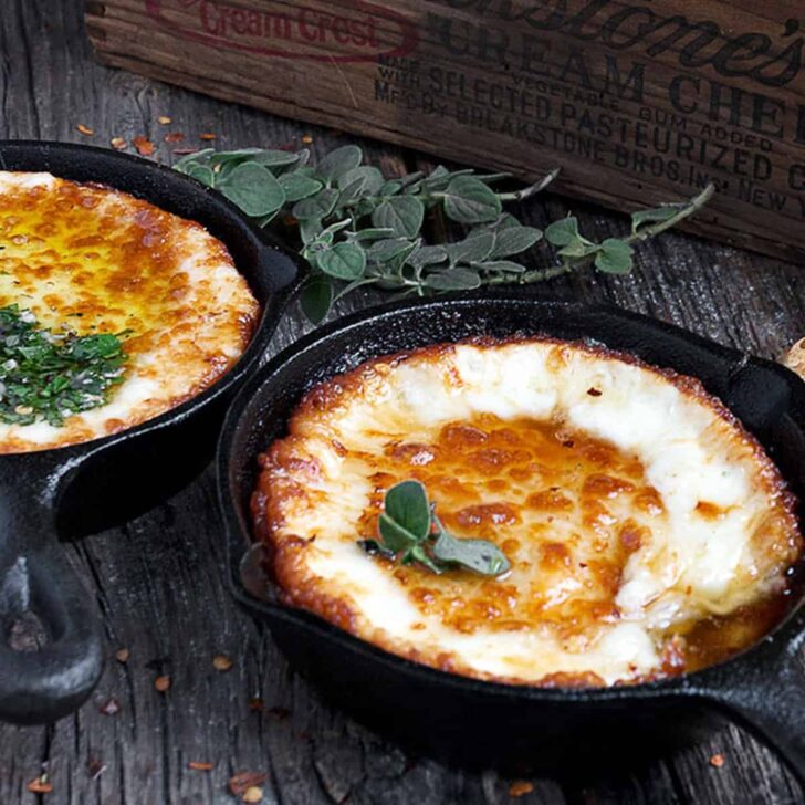 Melted Provolone Cheese Provoleta - Seasons and Suppers