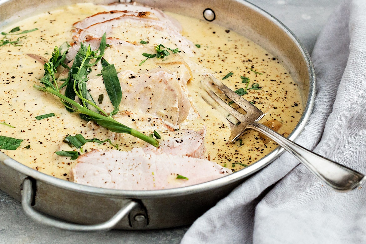 Pork Loin Tarragon - Seasons and Suppers