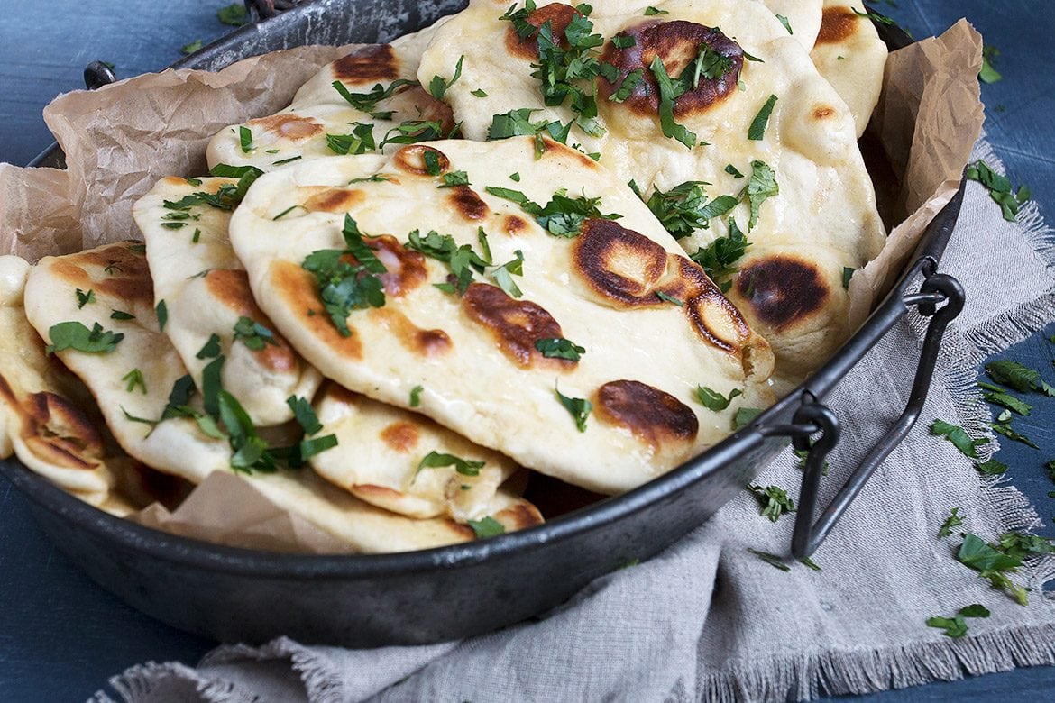 Herb and Garlic Herb Naan Bread - Seasons and Suppers