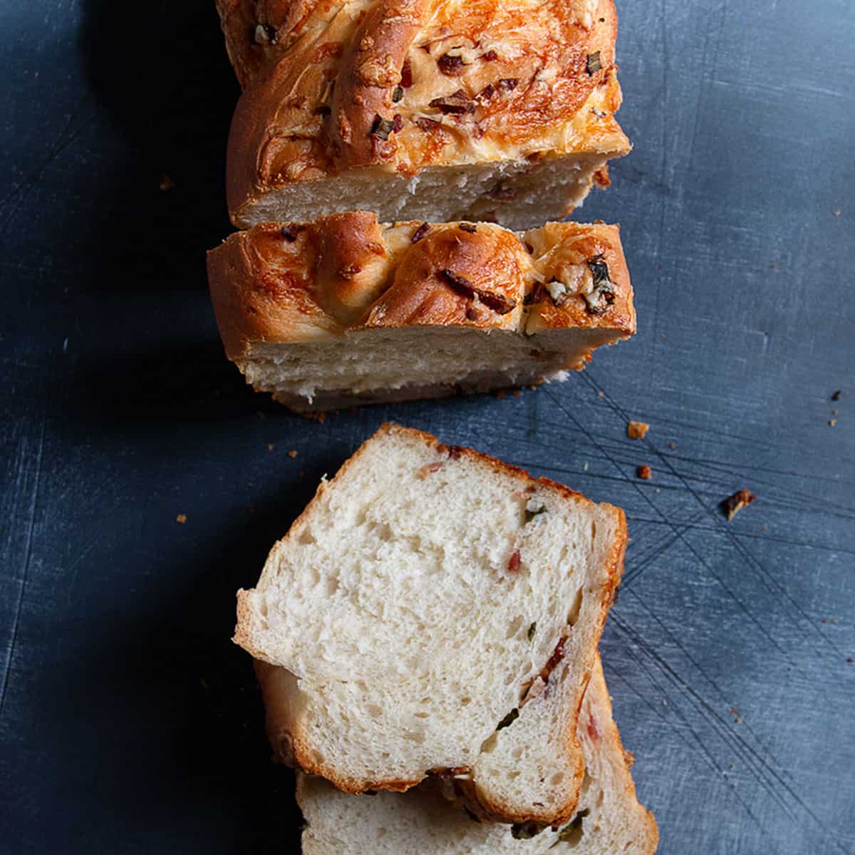 Loaded Baked Potato Bread - Seasons and Suppers
