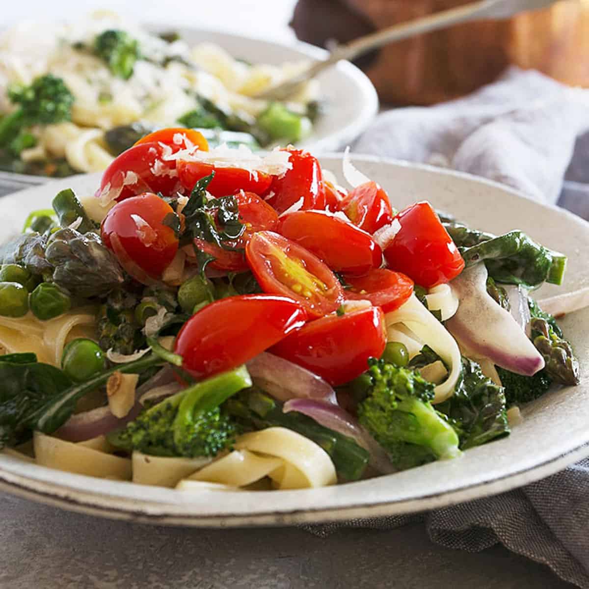 Classic Pasta Primavera - Seasons and Suppers