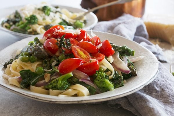 Classic Pasta Primavera - Seasons and Suppers