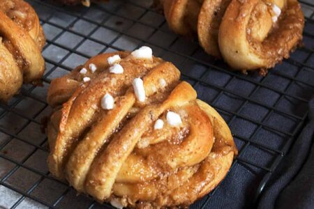 Sticky Maple Walnut Buns - Seasons and Suppers