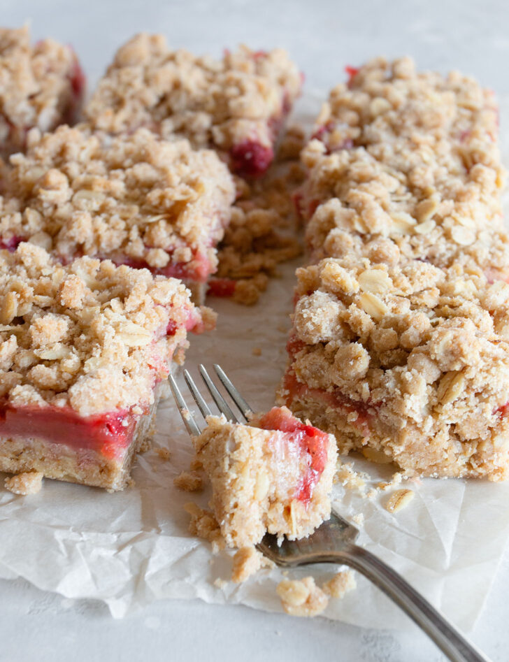 Strawberry Rhubarb Squares - Seasons and Suppers