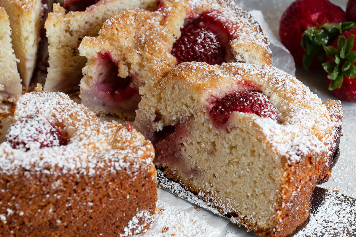 Rustic Strawberry Shortcake Cake - Seasons and Suppers
