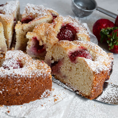 Rustic Strawberry Shortcake Cake - Seasons and Suppers