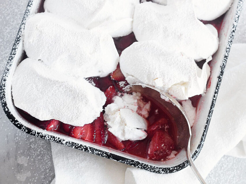 Strawberry Meringue Dessert - Seasons and Suppers